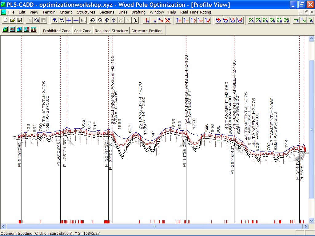 Optimizing Line Designs in PLS-CADD