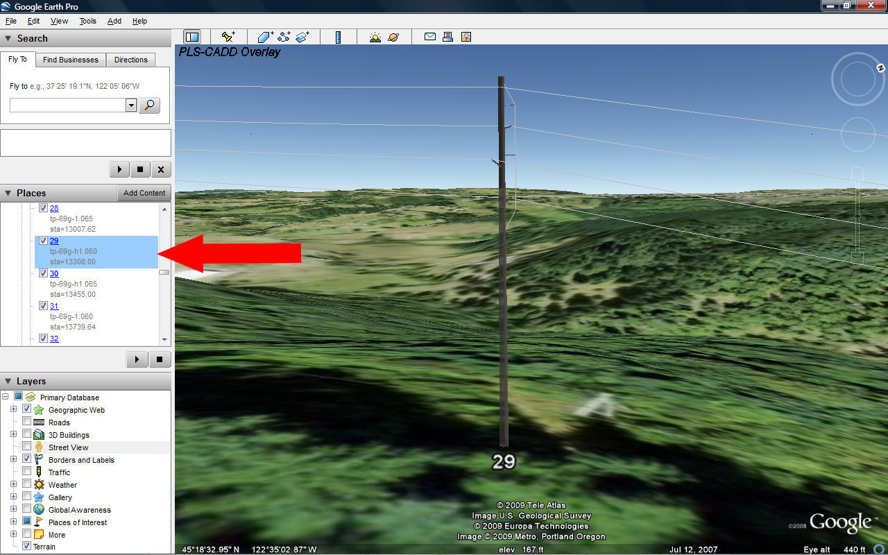 PLS-CADD Google Earth Integration Tips